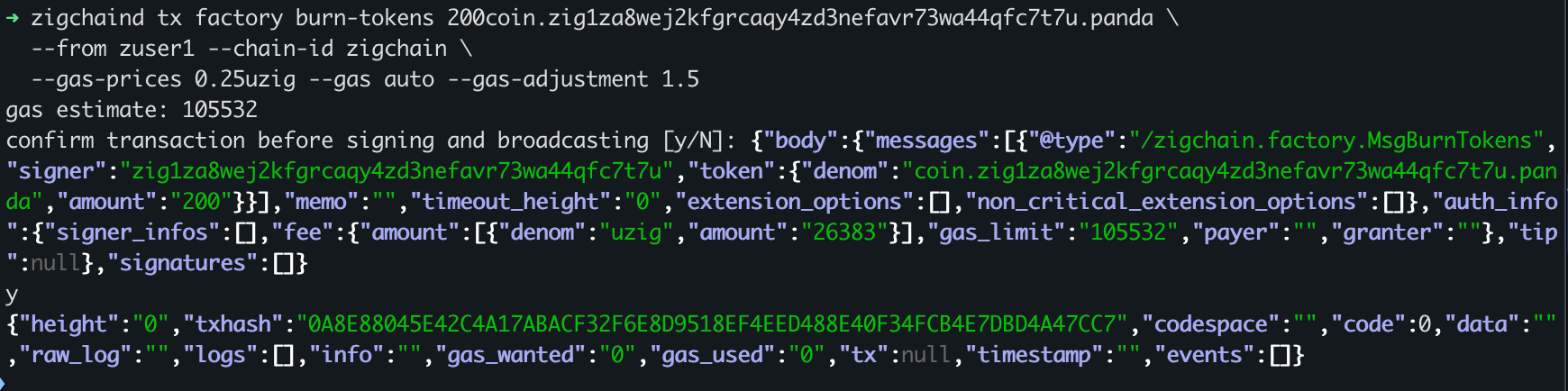 ZIGChain Modules - Factory | ZIGChain