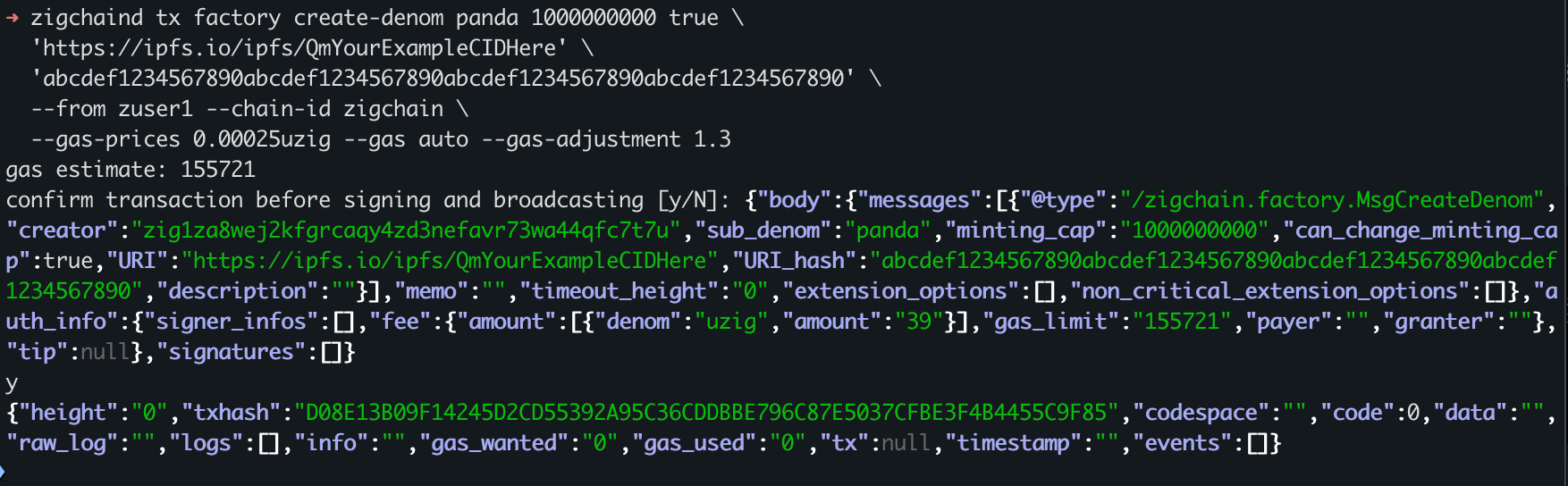ZIGChain Modules - Factory | ZIGChain