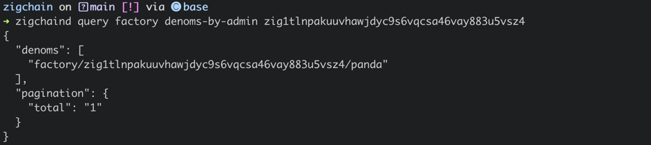 ZIGChain Modules - Factory | ZIGChain