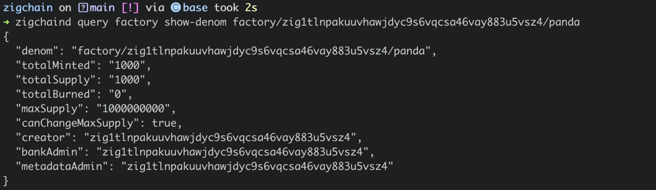 ZIGChain Modules - Factory | ZIGChain