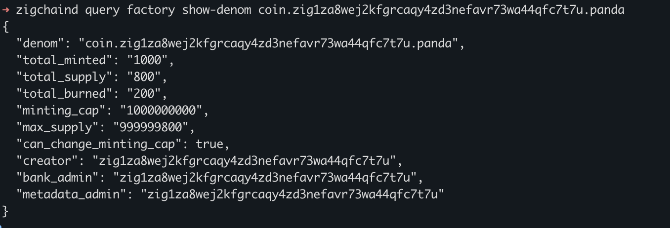 ZIGChain Modules - Factory | ZIGChain
