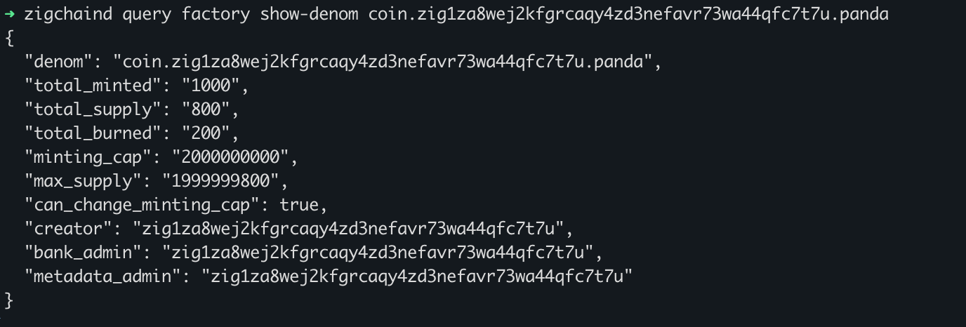 ZIGChain Modules - Factory | ZIGChain